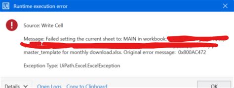 Write Cell Runtime Error Studio UiPath Community Forum