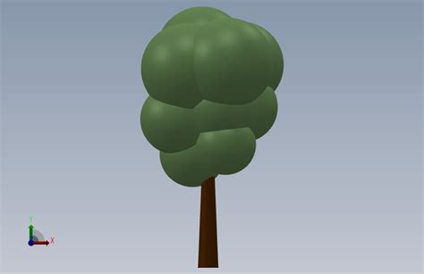 简单的树solidworks 2018模型图纸下载 懒石网