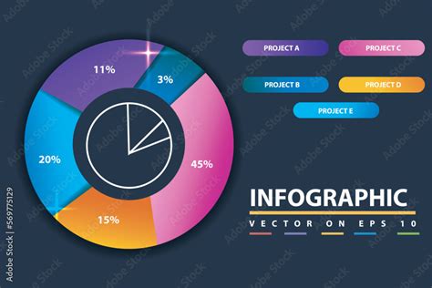 Template Dashboard With Mockup Infographic Data Graphs Charts