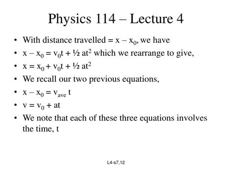 ppt physics 114 â€“ lecture 4 powerpoint presentation free download