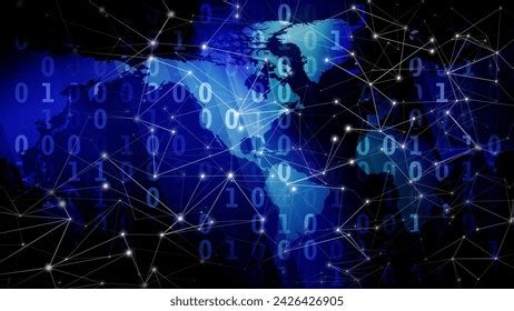 Algorithm Map Lines Dots Using Binary Stock Illustration 2426426905