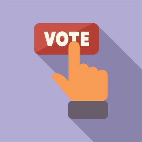 Hand Pressing Vote Button Online Voting Concept 47043184 Vector Art At Vecteezy