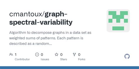 Github Cmantouxgraph Spectral Variability Algorithm To Decompose