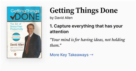 Getting Things Done Summary Quotes FAQ Audio