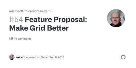 Feature Proposal Make Grid Better · Issue 54 · Microsoftmicrosoft Ui Xaml · Github