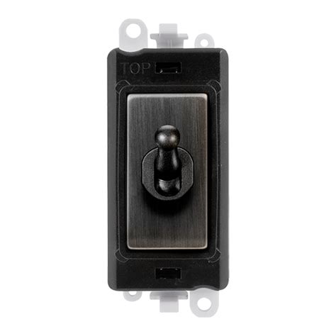 Click Grid Pro Gm209028bkbz 20ax Intermediate Toggle Switch Module Matt Bronze Click4electrics
