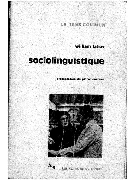 Introduction À La Sociolinguistique De Wiliam Labov Pdf