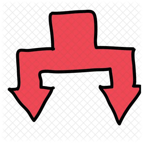 Separating Arrow Icon Download In Doodle Style
