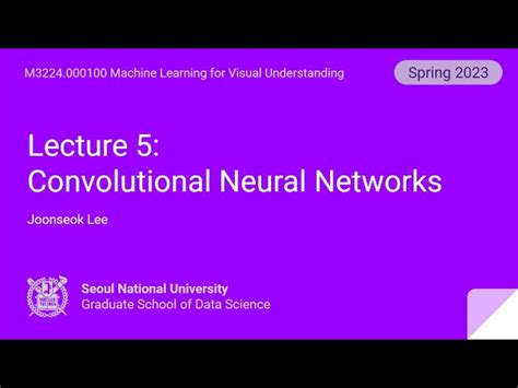 컴퓨터비전 Lecture 5 Convolutional Neural Networks