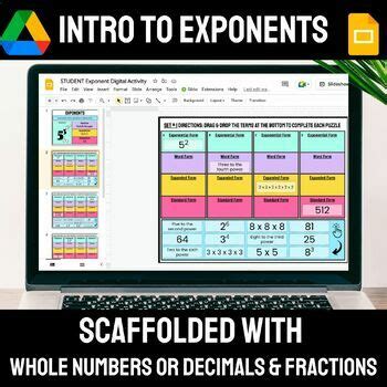 Intro To Exponents Digital Activity Google Slides By The Mix And Match Class