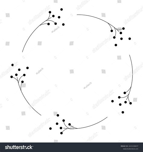 Floral Circle Hand Drawn Style Floral Stock Vector Royalty Free 2215330077 Shutterstock
