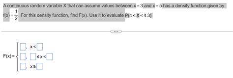 solved a continuous random variable x that can assume values