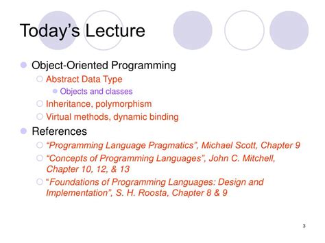 Ppt Programming Languages And Design Lecture 5 Object Oriented Programming Powerpoint