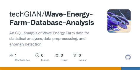 Github Techgian Wave Energy Farm Database Analysis An Sql Analysis Of Wave Energy Farm Data