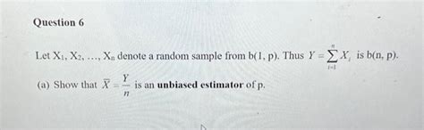 Solved B Find The Rao Cramer Lower Bounde Find The