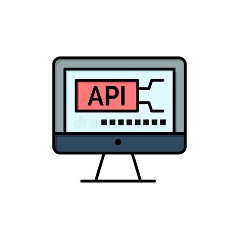 Computer Code Coding Education Flat Color Icon Vector Icon Banner Template Stock Vector