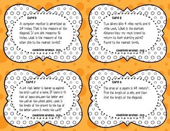 Pythagorean Theorem Task Cards G By Live Love Math TpT