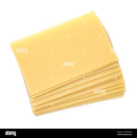 Stack Of Uncooked Lasagna Sheets Isolated On White Stock Photo Alamy