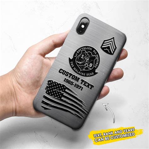 EM NVT Customized USMC Battalions Stainless Steel Pattern N Phonecase VinCustom Com