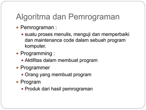 Algoritma Dan Pemrograman PPT