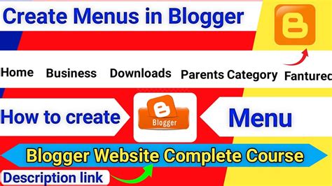 How To Add Menu Bar In Blogger Create Menu Bar In Blogger Top Menu