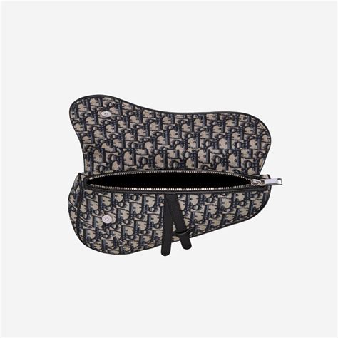 디올 새들백 베이지 And 블랙 디올 오블리크 자카드 Dior Kream