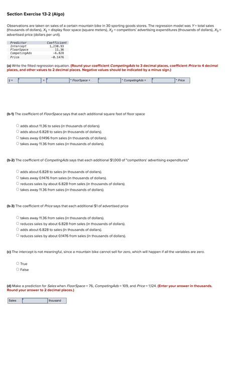 Solved Section Exercise 13 2 Algoobservations Are Taken On