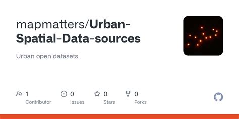 Github Mapmatters Urban Spatial Data Sources Urban Open Datasets