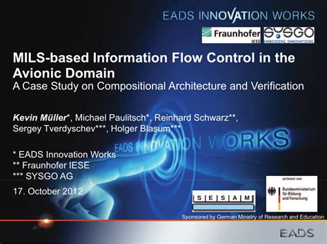 Pdf Mils Based Information Flow Control In The Avionic Domain A Case
