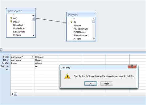 Solved Cant Delete Record From Table Error MS Access Experts Exchange