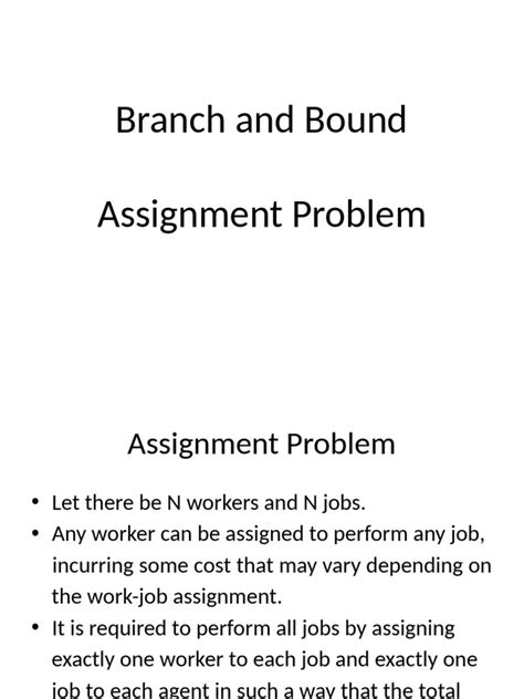 Ch 7 Branch And Bound Assignment Problem Pdf Algorithms Computer Programming