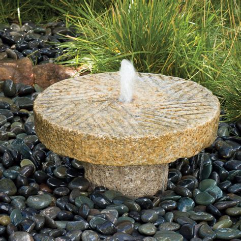 Garden Fountain Small Antique Millstone Fountain Stone Forest