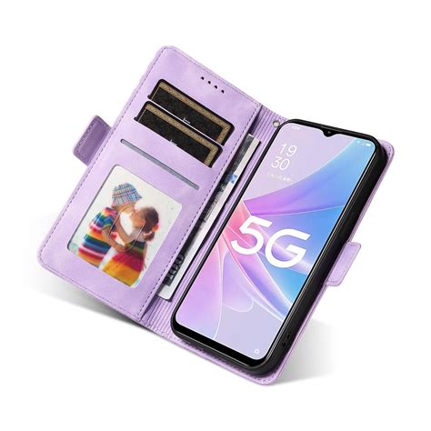 For Oppo A78 5g Global Embossed Rhombus Starry Leather Phone Case