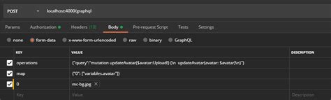 Is There Any Way To Upload Files Via Postman Into A Graphql Api
