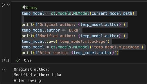 Coremltools How To Specify Model Author Of Coreml Model Stack Overflow