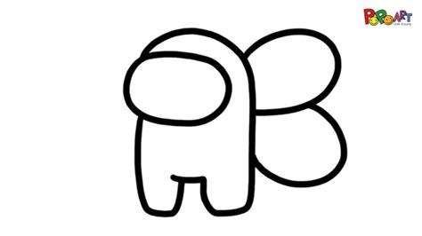 꿀벌 어몽어스 그리기 어몽어스 색칠공부 도안 드로잉 포포아트 네이버 블로그