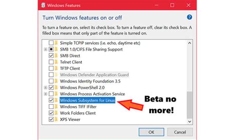 windows 10 subsystem for linux strips beta label and lands with fall