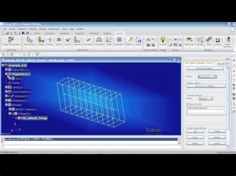 MSC Nastran Patran Tutorial Bending Stresses Of A Loaded Beam Video Lecture Nastran Basic