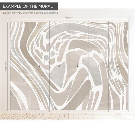 Gray Beige Water Ripples Wall Mural Am013 Costacover