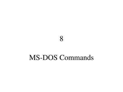 PPT MS DOS Commands PowerPoint Presentation Free Download ID
