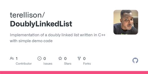GitHub Terellison DoublyLinkedList Implementation Of A Doubly Linked List Written In C With