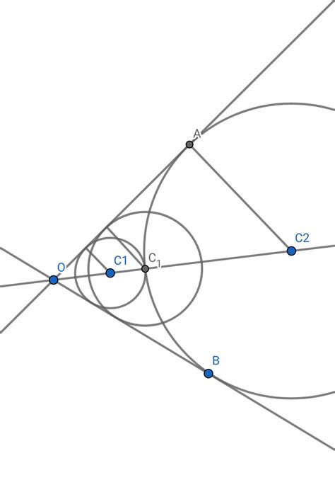 Geometry Find The Radius Of Circle Whose Centre Is Point Of Contact Of Two Circles