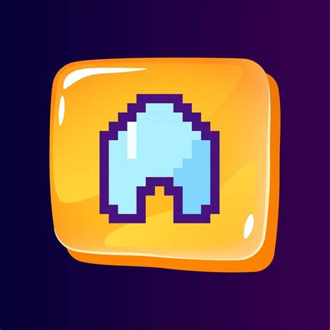 Home Glossy Ui Button With Pixelated Color Icon Website Menu Structure