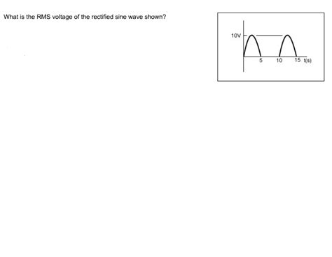 Solved What Is The RMS Voltage Of The Rectified Sine Wave Chegg Com