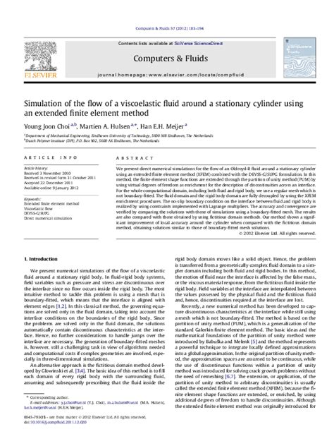 pdf simulation of the flow of a viscoelastic fluid around a
