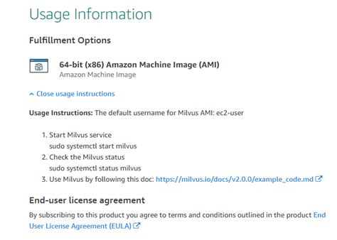 Is Milvus Standalone 2 0 On The Aws Marketplace Already Installed On Ami R Vectordatabase