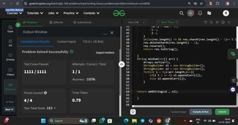 Saloni Pawar On Linkedin Geeksforgeeks Minimumsum Greedyalgorithm Dsa 160daysofdsa