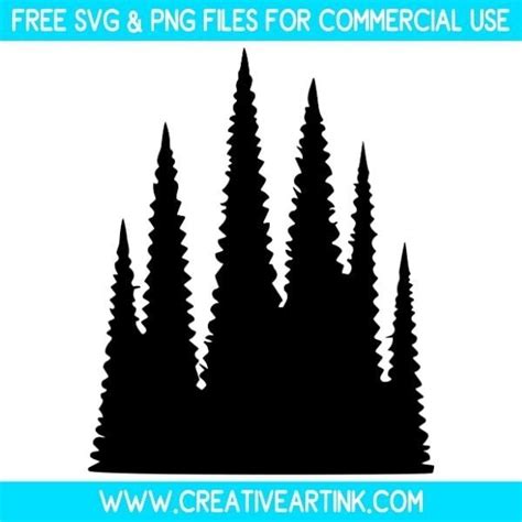 Treeline Silhouette Svg Free Svg Creativeartink