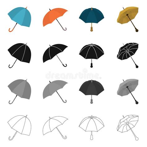 Vector Illustration Of Protection And Closed Logo Collection Of Protection And Rainy Stock