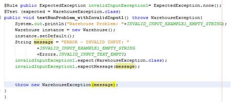 Java Junit Rule Expectedexception Stack Overflow